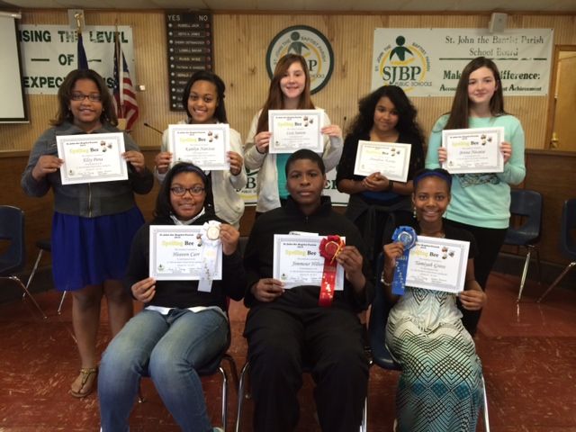 Seventh grade District Spelling Bee participants | L'Observateur