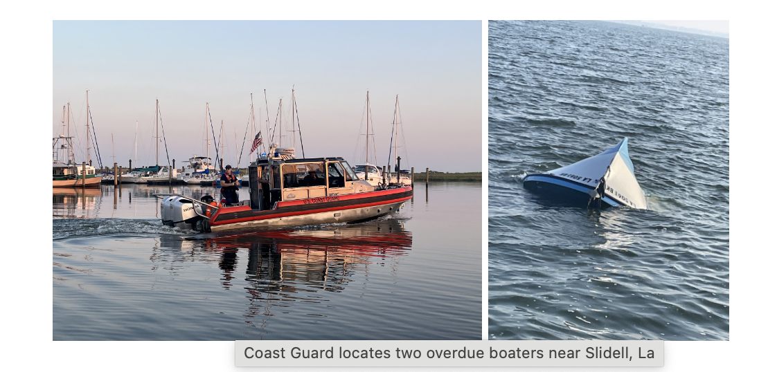 Coast Guard locates 2 overdue boaters near Slidell, La | L'Observateur