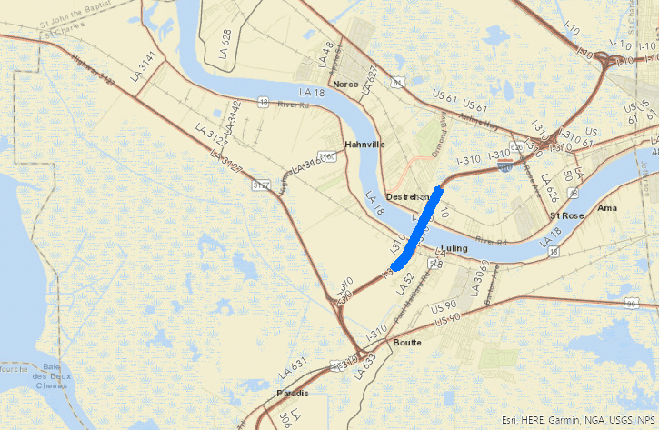 UPDATED: Northbound (West) and Southbound (East) Luling (Hale Boggs ...